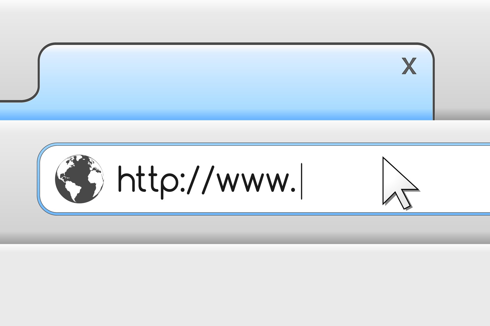Web browser design with address and navigation bar. Vector illustration ...